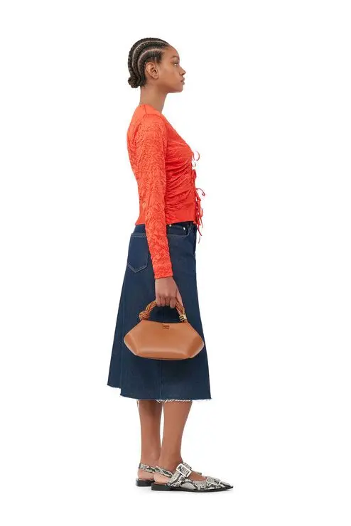 バッグ GANNI BOU BAG Small Caramelcaf Ganni Caramel Small Bou Bag - Caramel Café | Editorialist